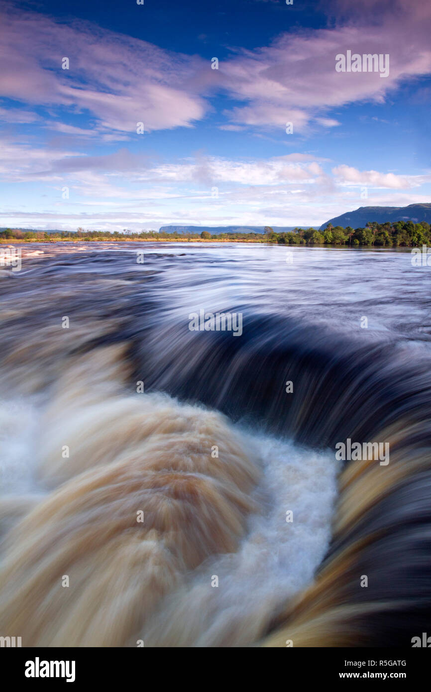 Venezuela, Guayana, Canaima National Park, Waterfalls above Canaima ...