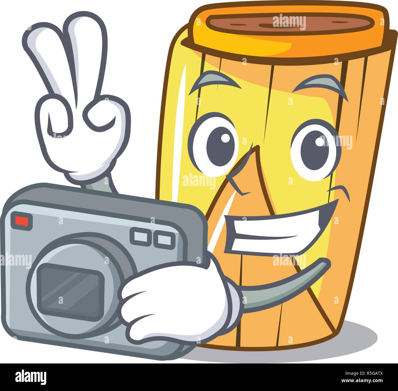 Photographer traditional mexican food dishes tamales character vector ...