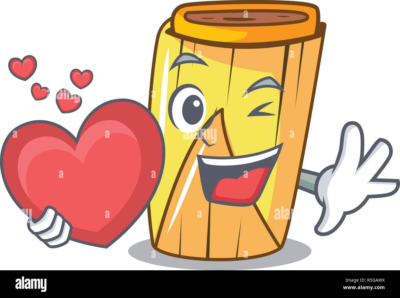 With heart traditional mexican food dishes tamales character vector ...