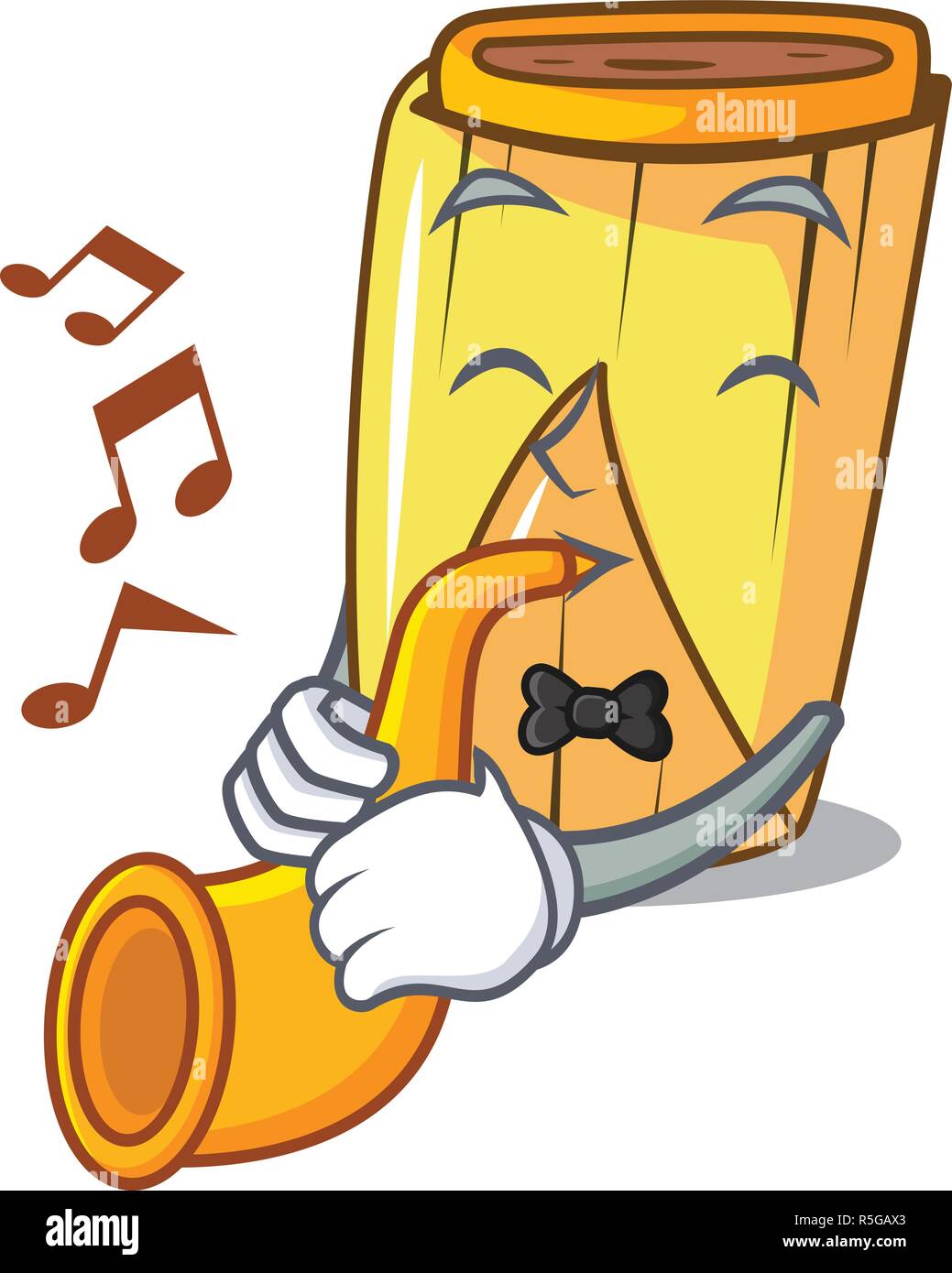 With trumpet traditional mexican food dishes tamales character vector ...