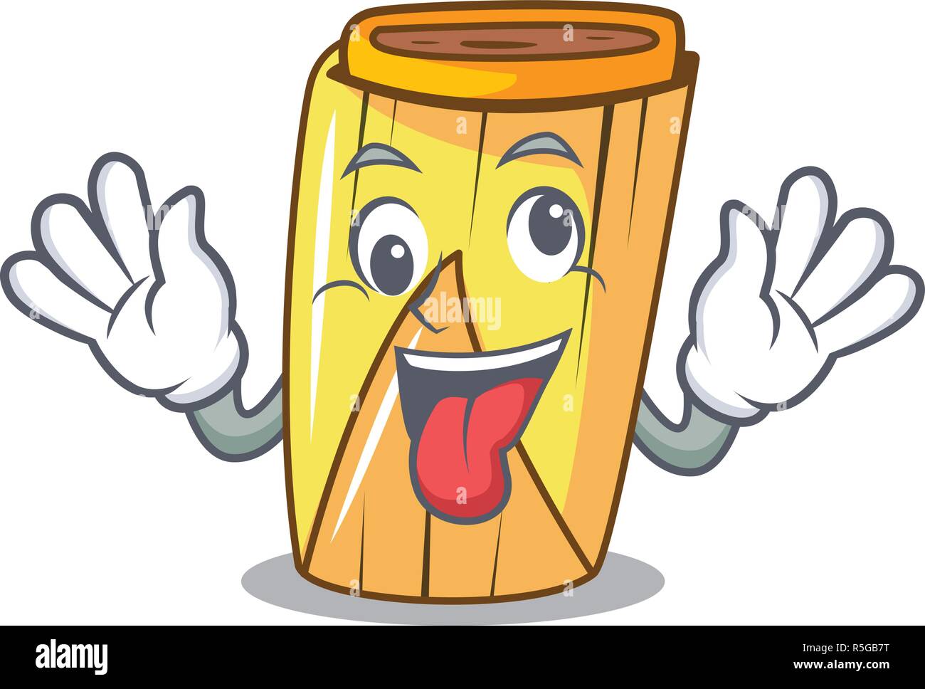 Crazy tamale with corn leaf in cartoon vector illustration Stock Vector ...