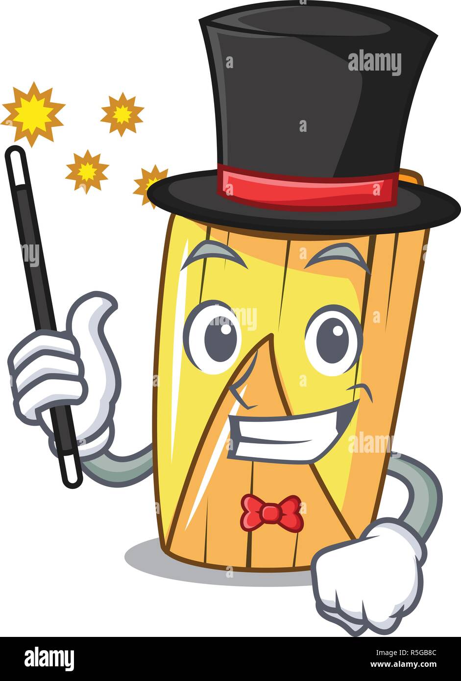 Magician tamale with corn leaf in cartoon vector illustration Stock ...