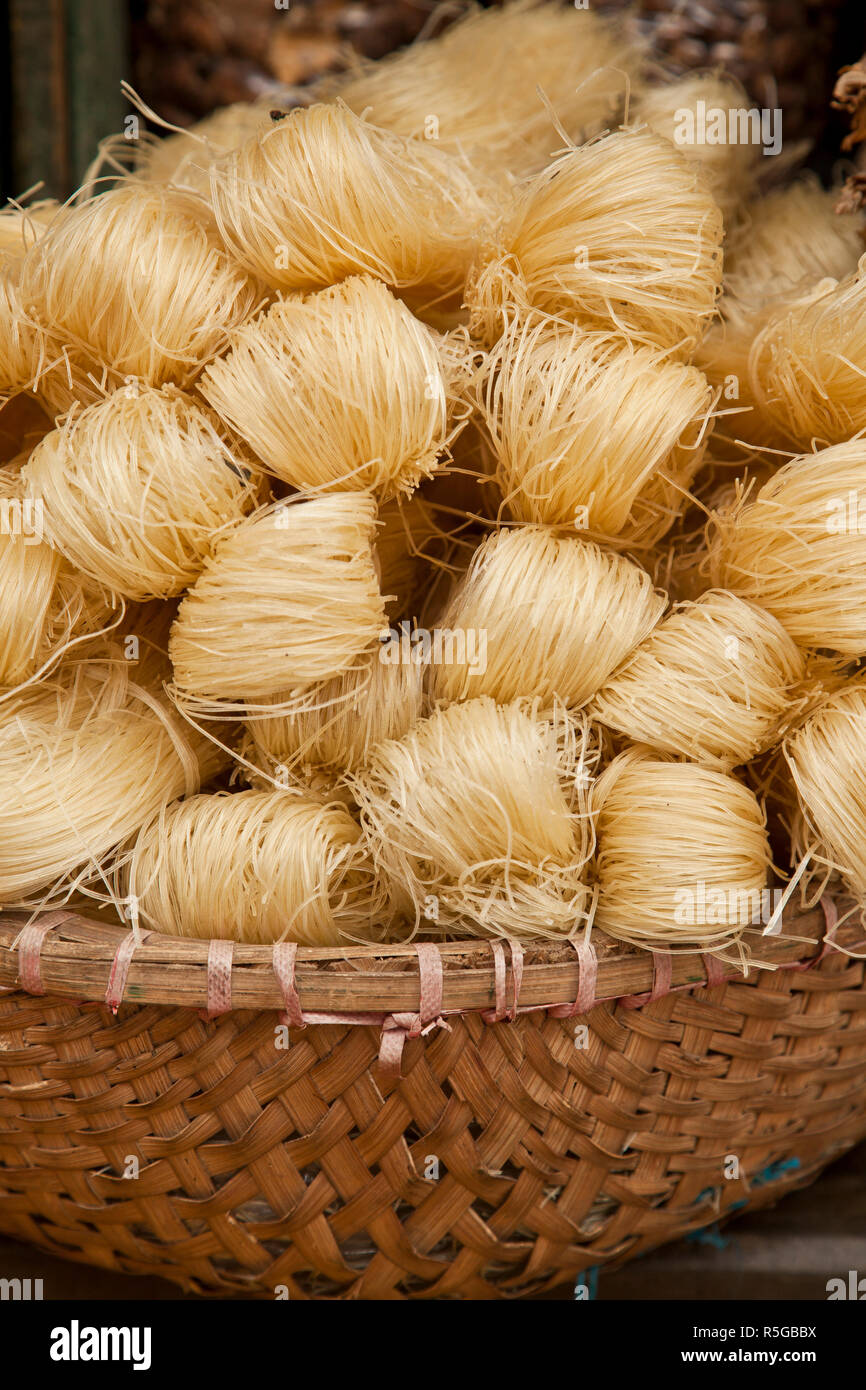 Rice noodles, Old Quarter, Hanoi, Vietnam Stock Photo - Alamy