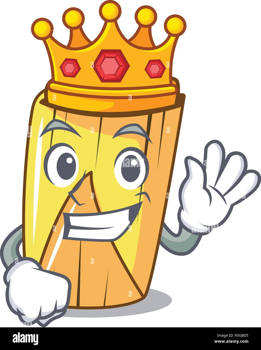 King tamale with corn leaf in cartoon vector illustration Stock Vector ...