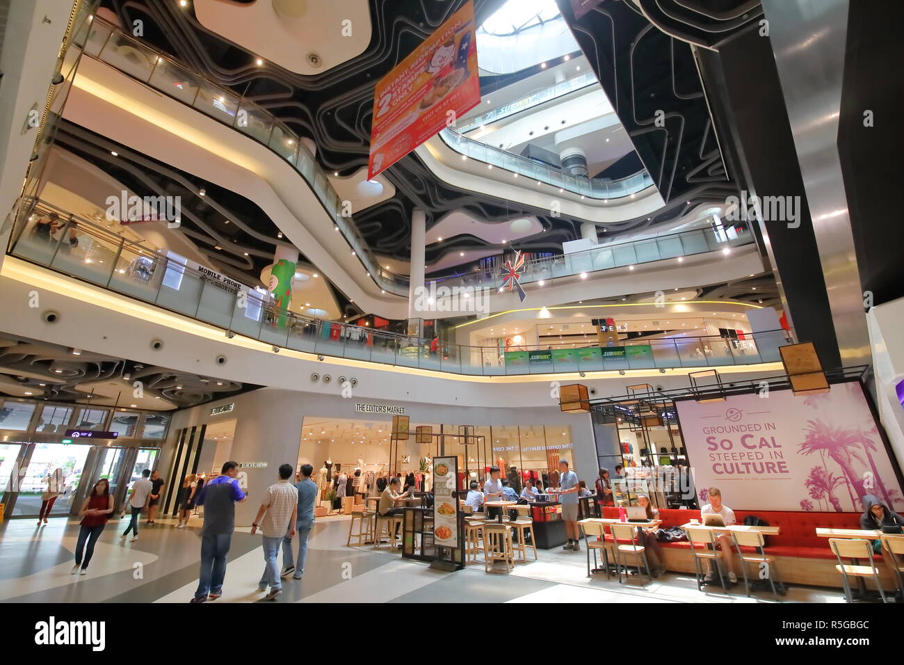 People visit Bugis Plus Shopping mall Singapore Stock Photo - Alamy