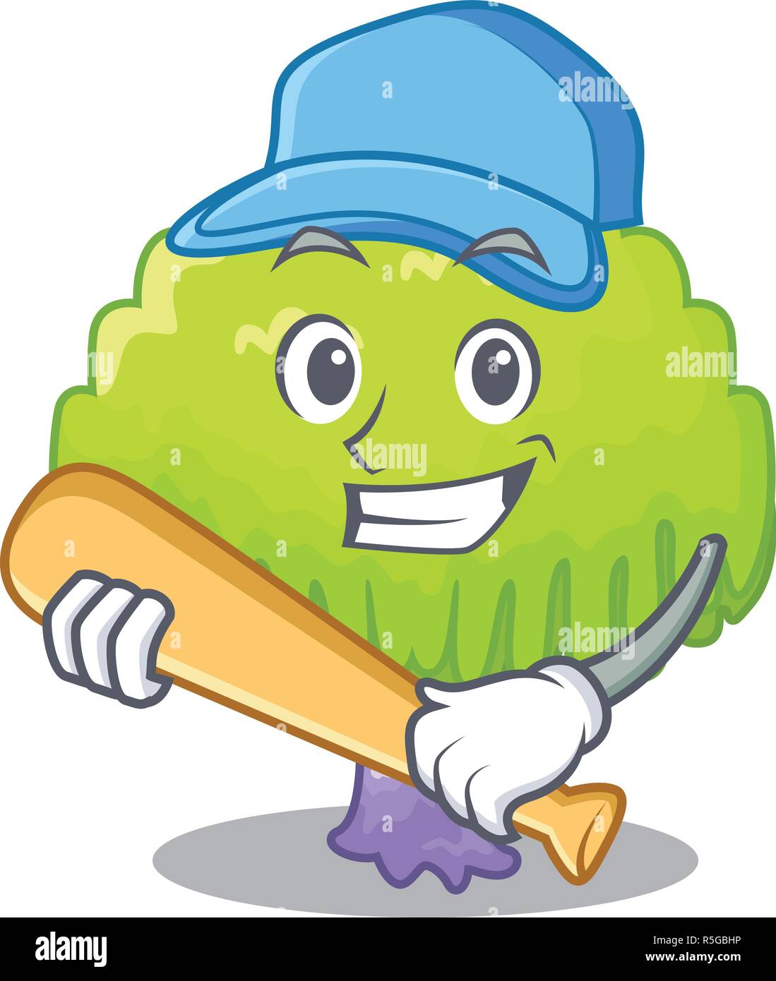 Playing baseball isolated weeping willow on the mascot vector ...