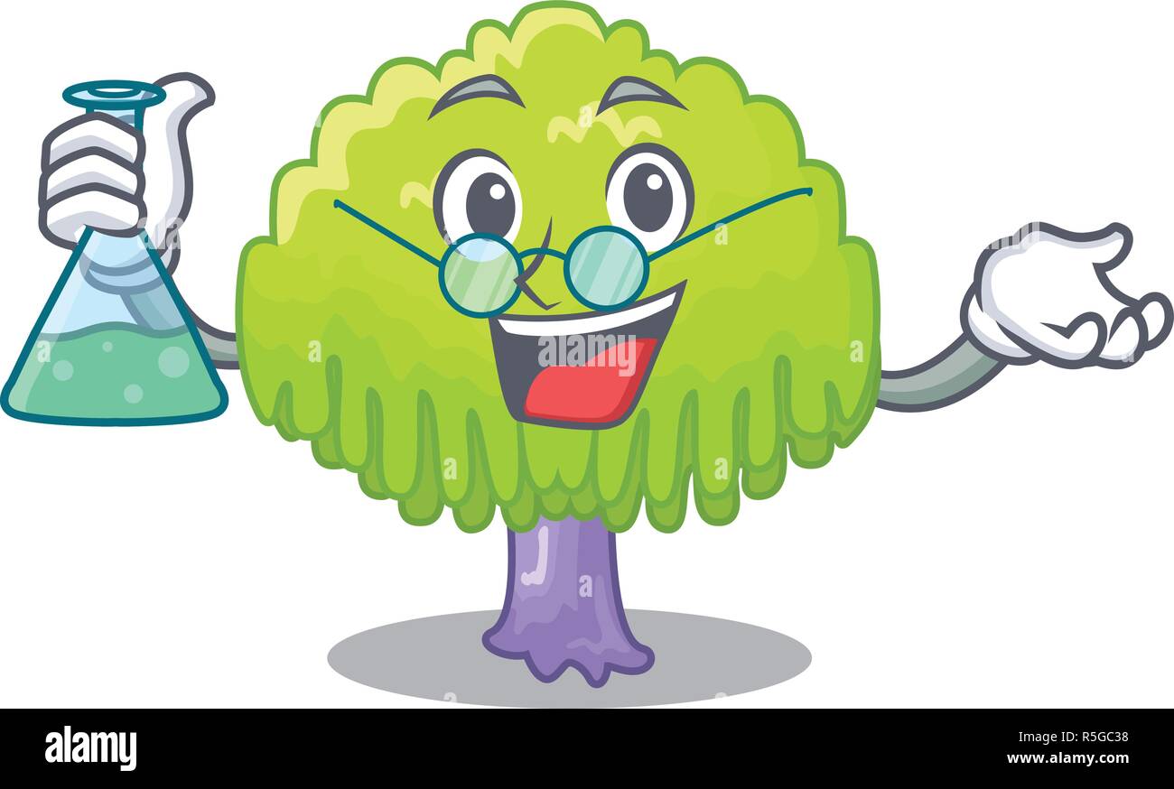 Professor drawing of willow tree shape cartoon vector illustration ...