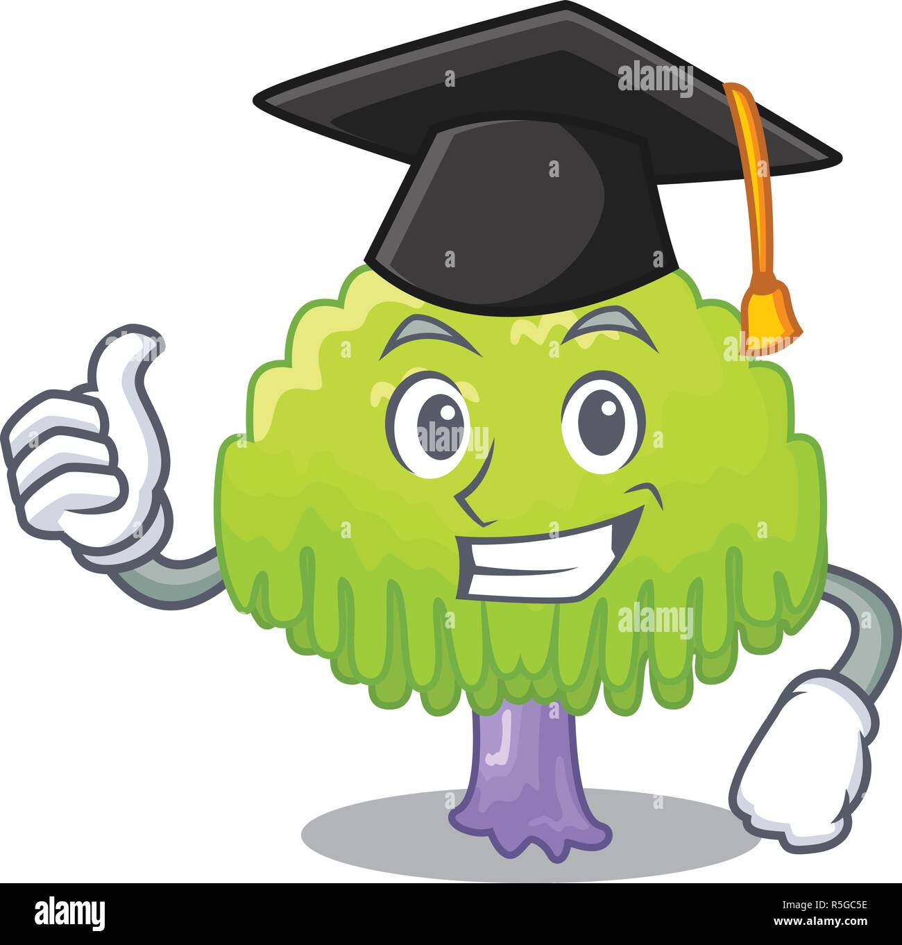 Graduation drawing of willow tree shape cartoon vector illustration ...