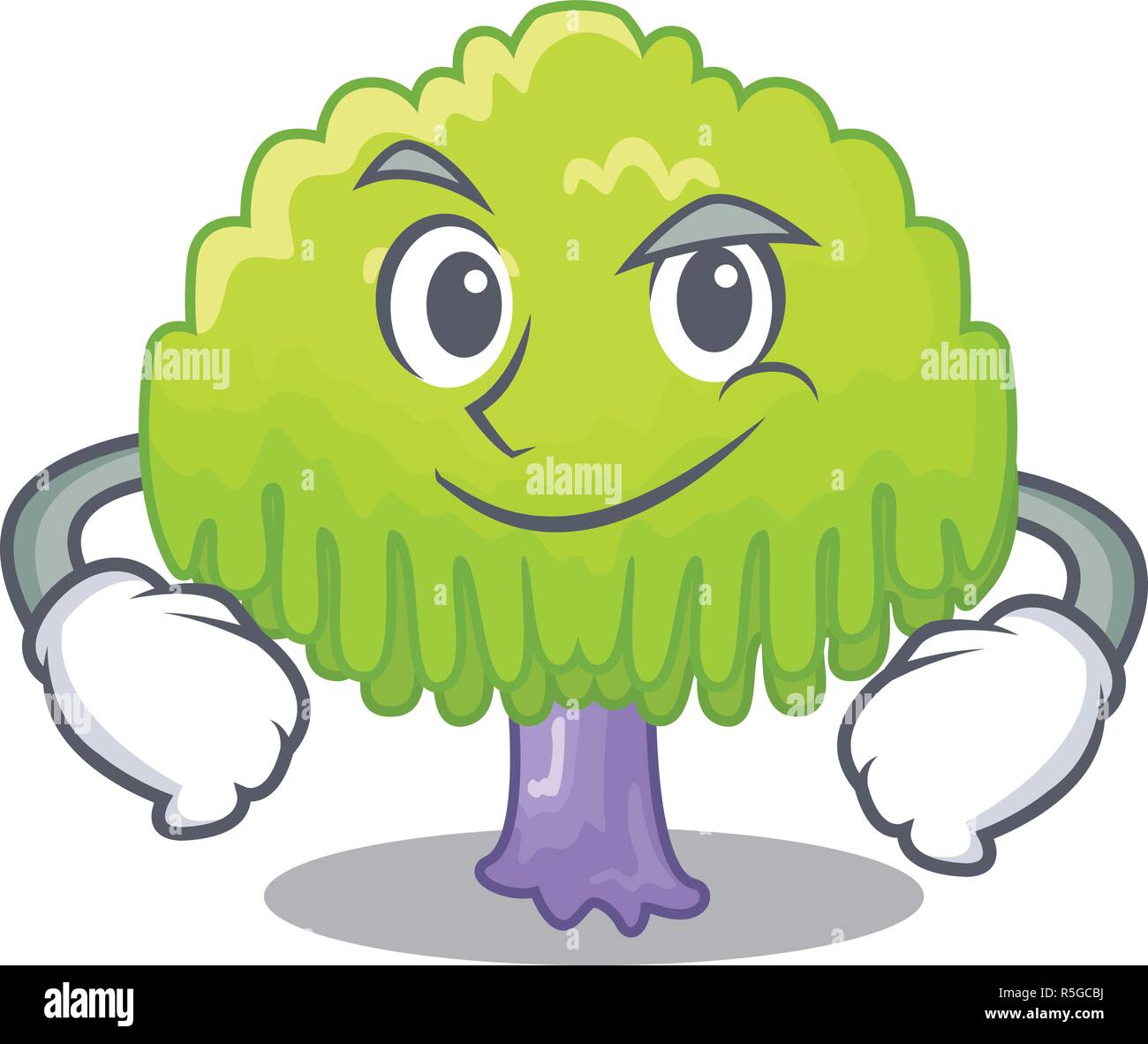 Smirking drawing of willow tree shape cartoon vector illustration Stock ...