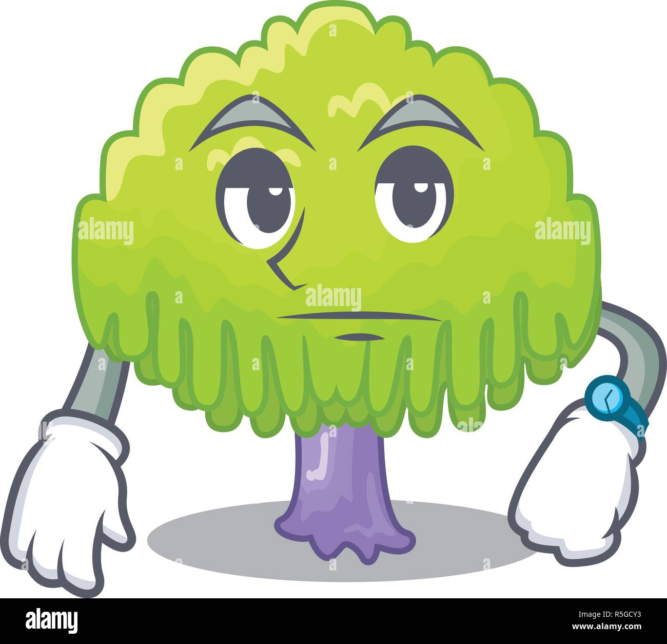 Waiting willow tree branch for frame cartoon vector illustration Stock ...