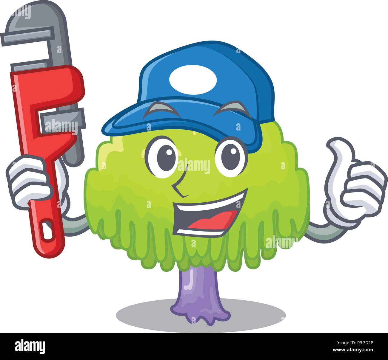 Plumber willow tree branch for frame cartoon vector illustration Stock ...