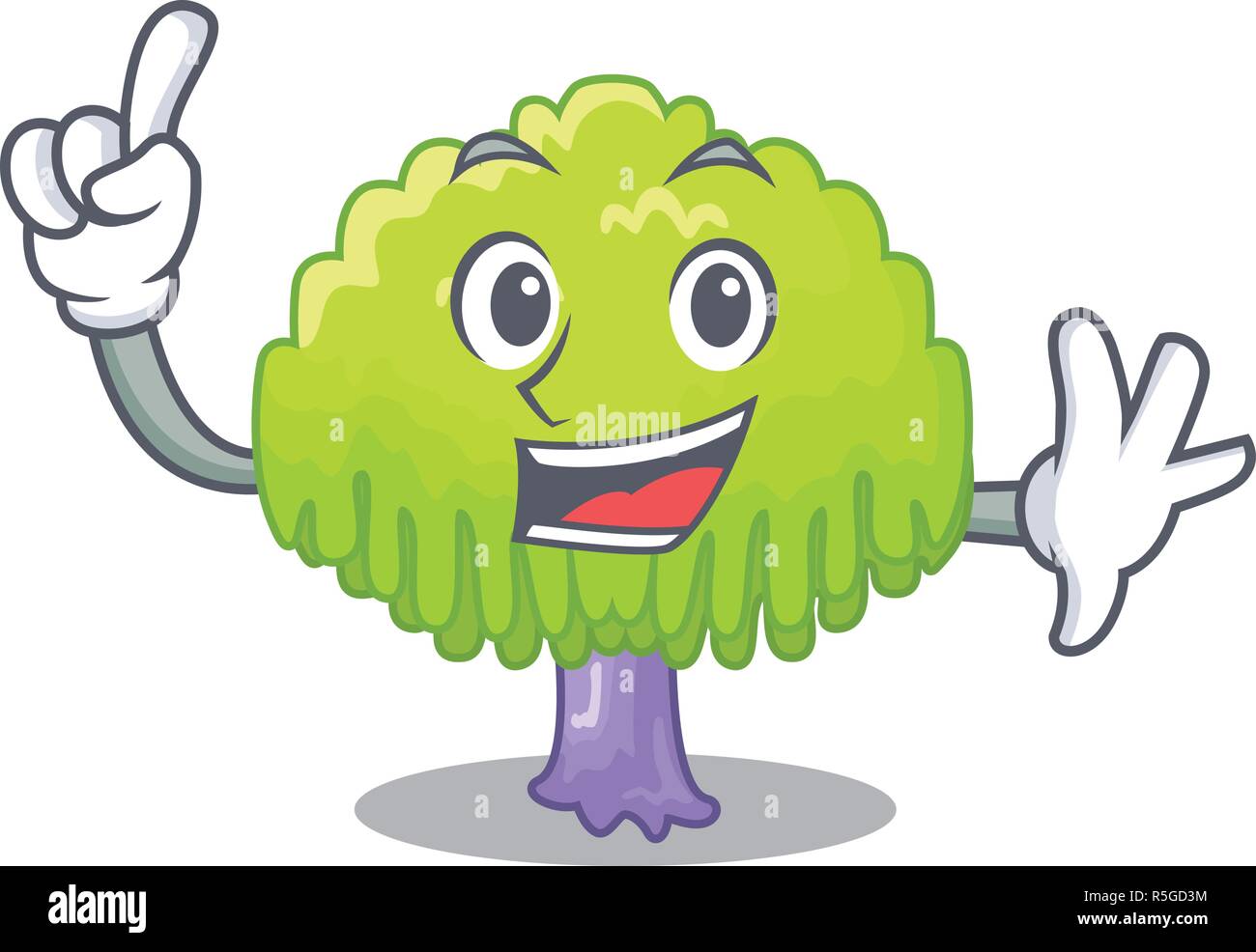 Finger willow tree branch for frame cartoon vector illustration Stock ...