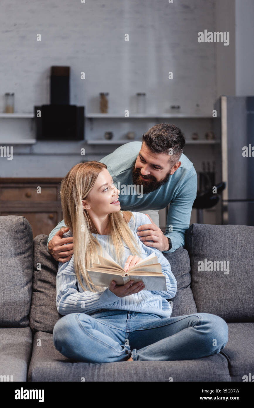 Handsome bearded husband reading hi-res stock photography and images ...
