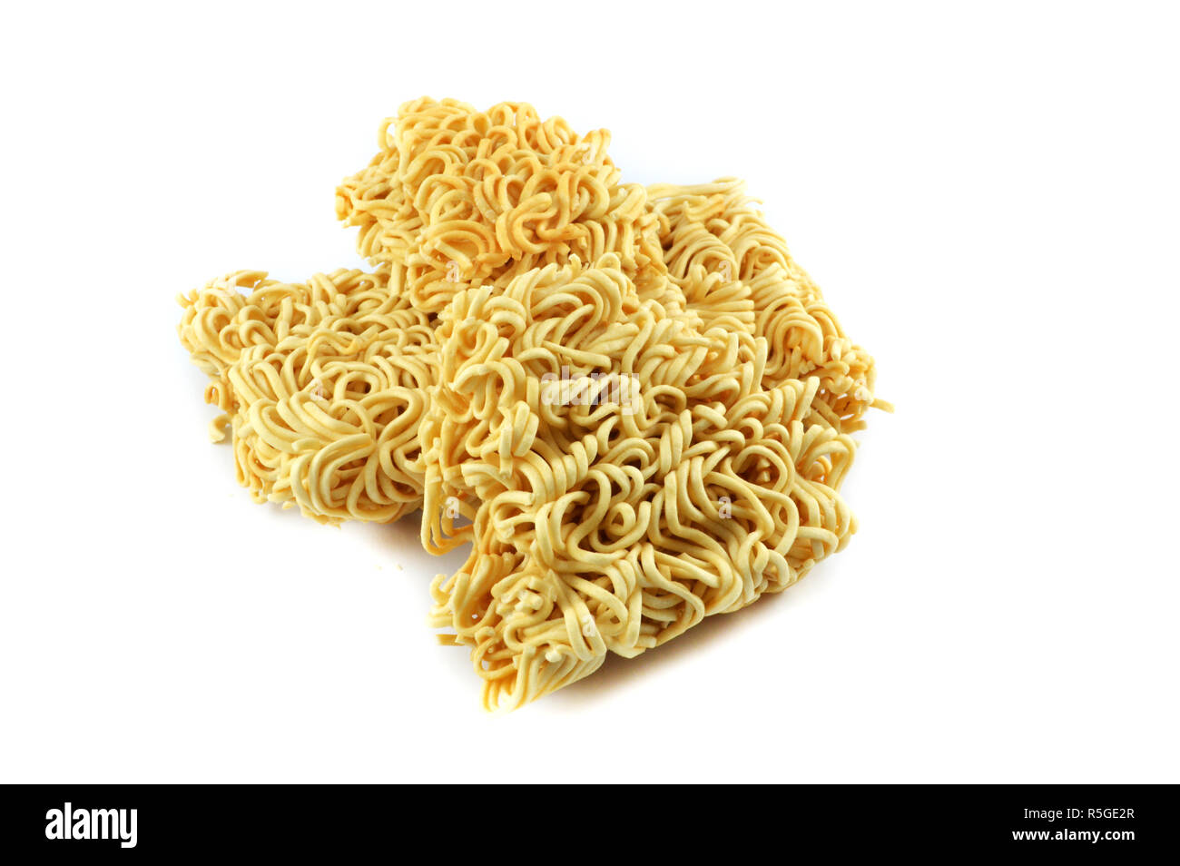 instant noodles isolated / close up of raw yellow instant noodles ready ...