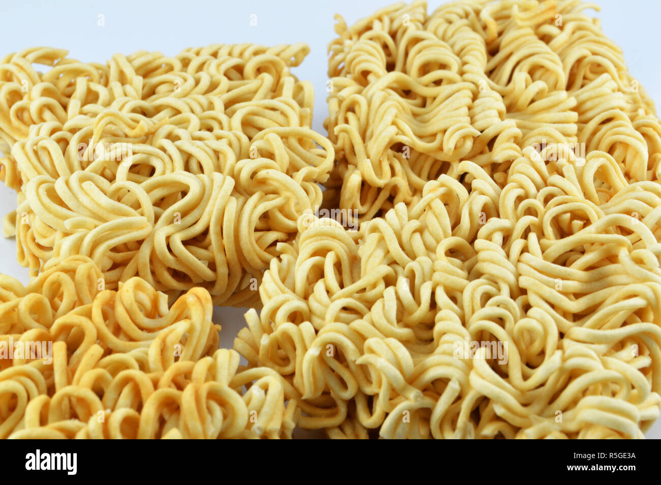 instant noodles isolated / close up of raw yellow instant noodles ready ...