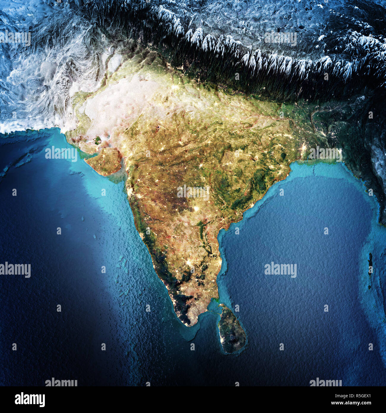 India coast map hi-res stock photography and images - Alamy