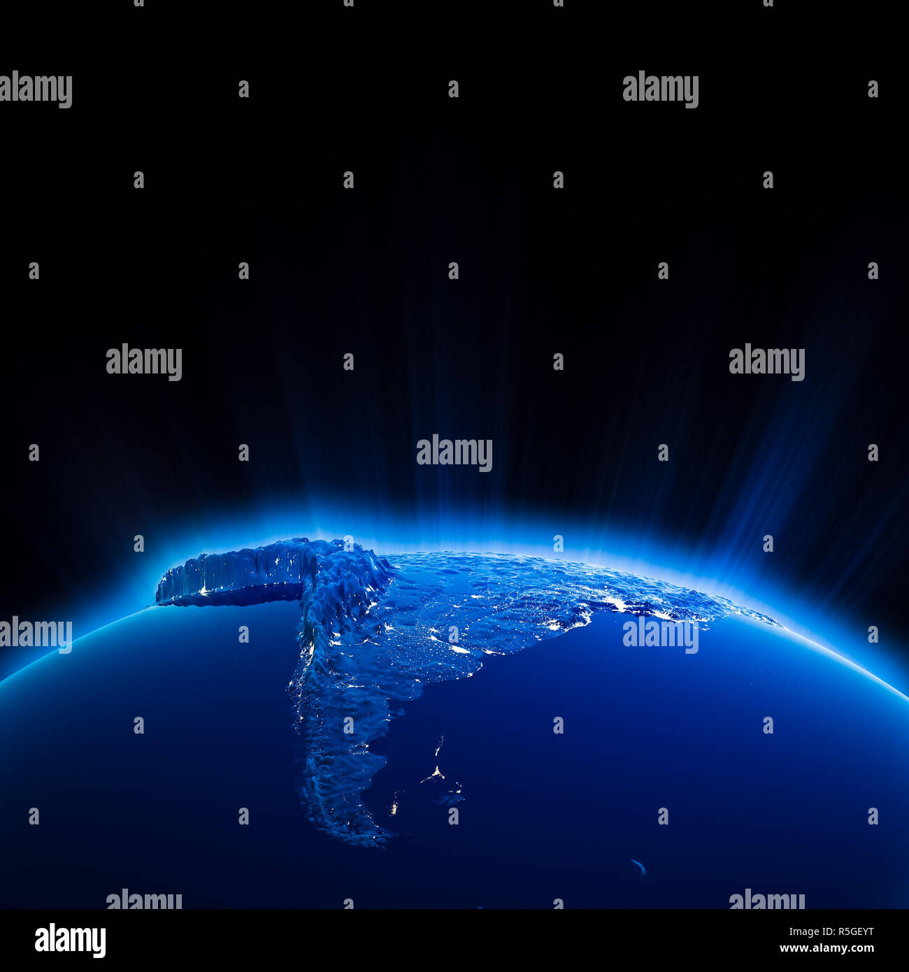 Night map of argentina hi-res stock photography and images - Alamy