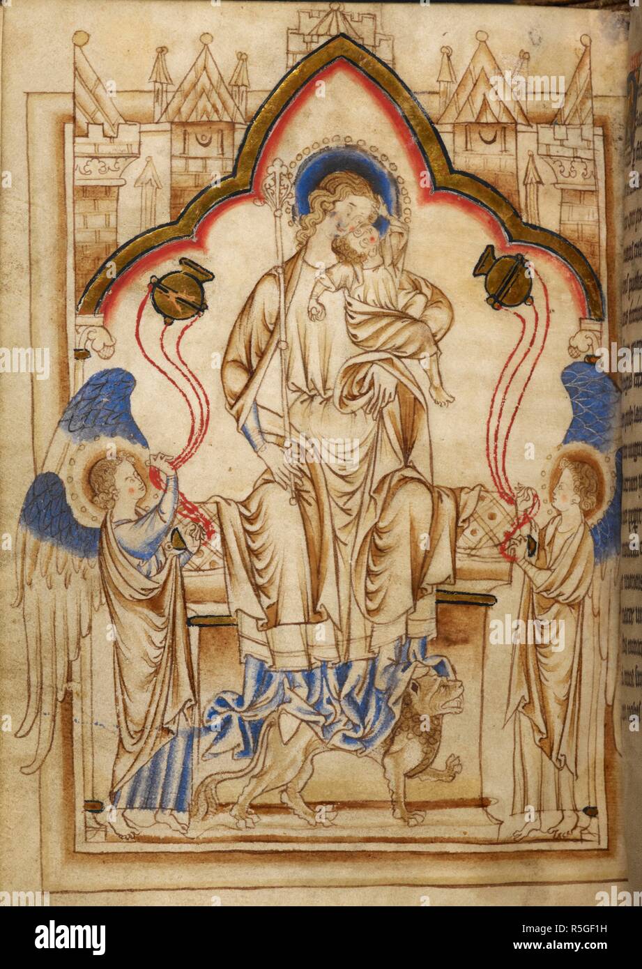 Miniature illustration of the life of Christ. Latin Psalter, with ...