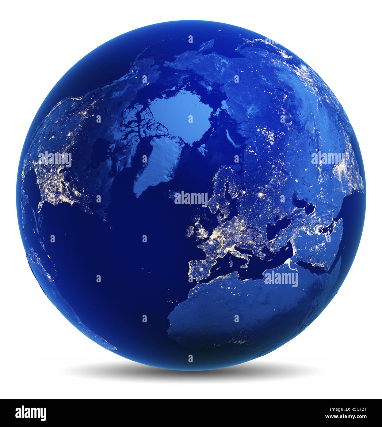 Earth globe white isolated Stock Photo - Alamy