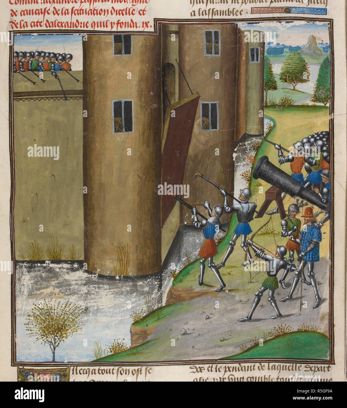 Medieval manuscript castle siege hi-res stock photography and images ...