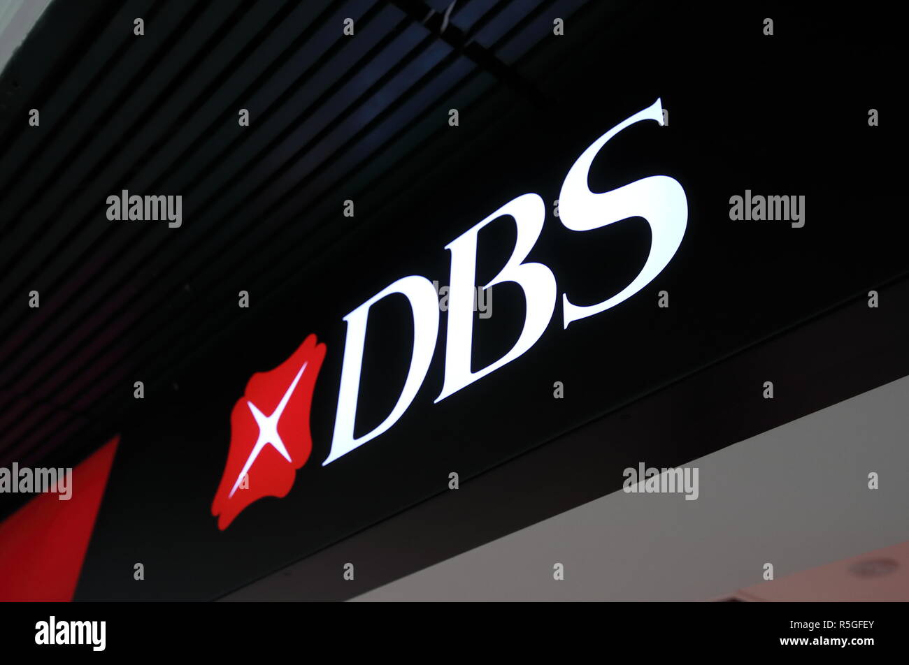 DBS Bank company logo. DBS bank was set up by Government of Singapore ...