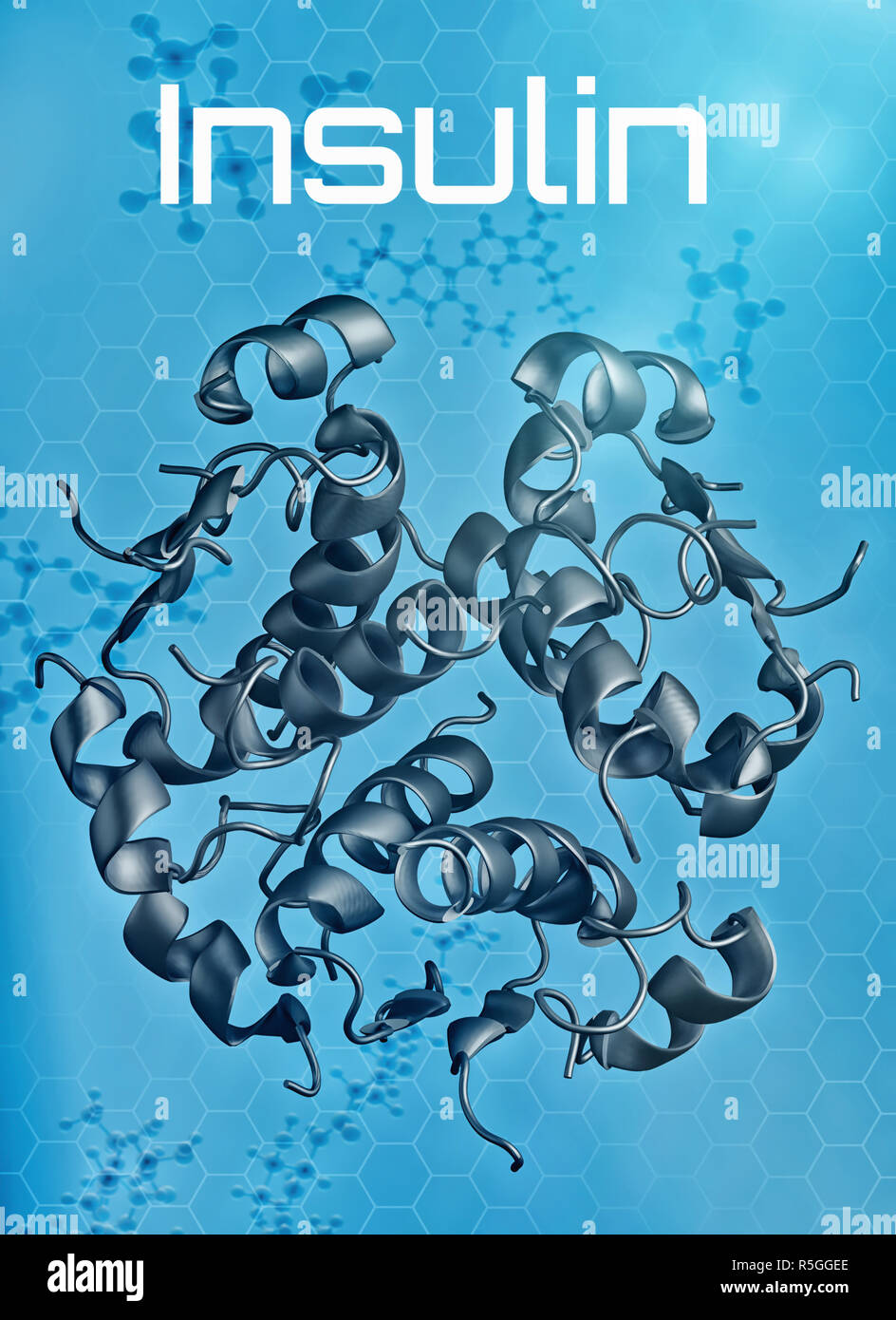 Three dimensional Structure Of Insulin Stock Photo Alamy Three dimensional Structure Of Insulin Stock Photo Alamy