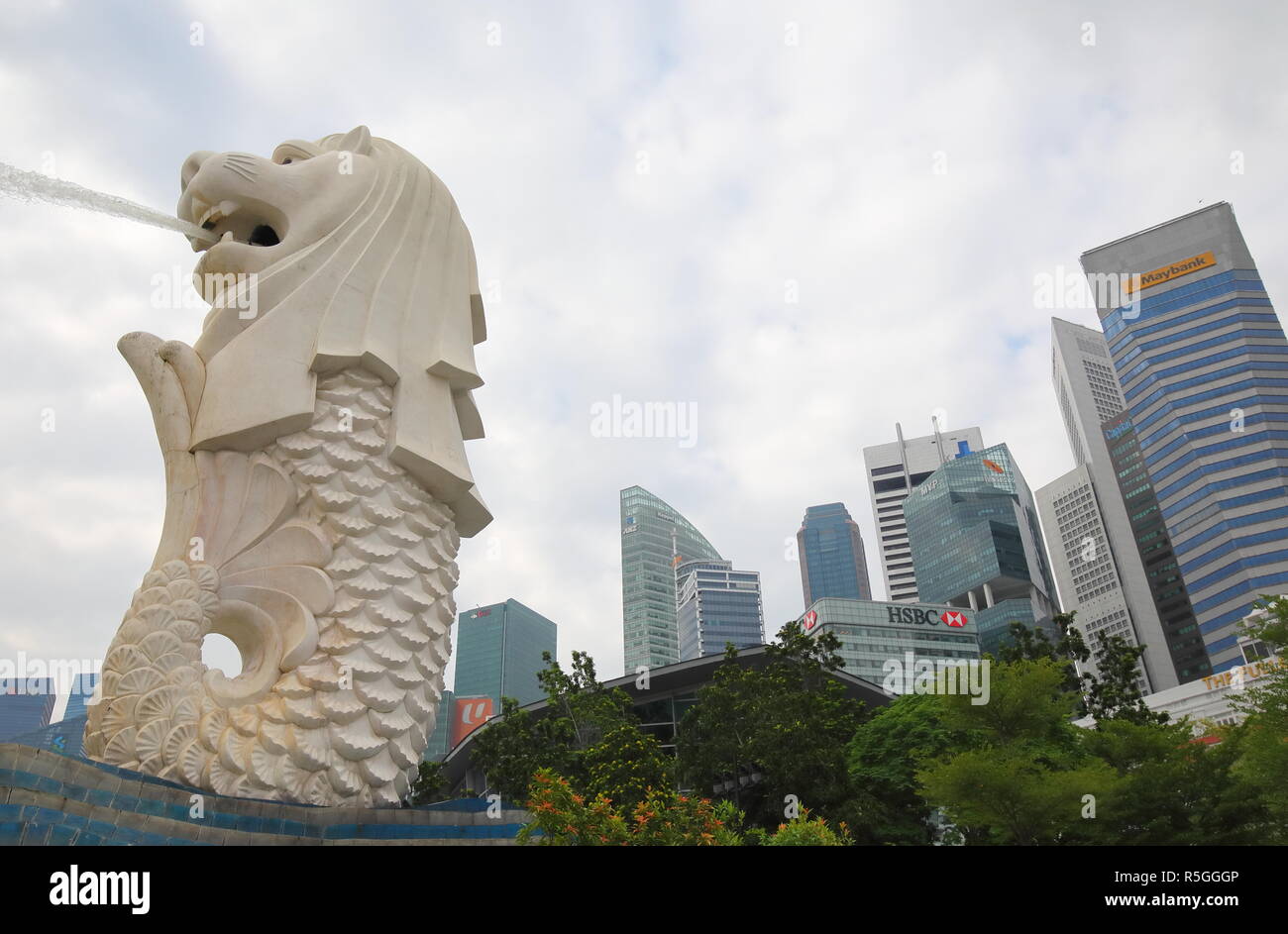 Merlion statue Singapore Stock Photo - Alamy