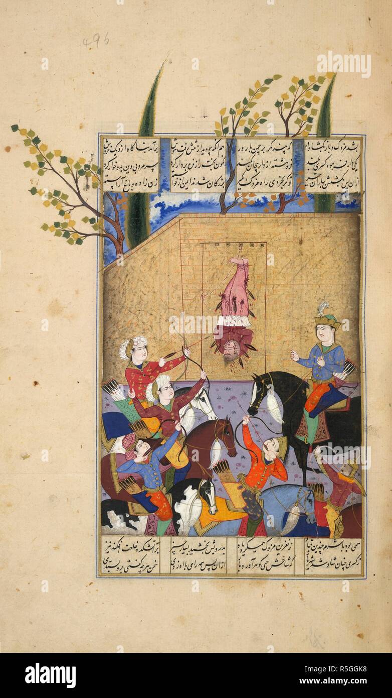 The execution of Mazdak. Shahnama. Isfahan, Iran, 1630-1640. The ...