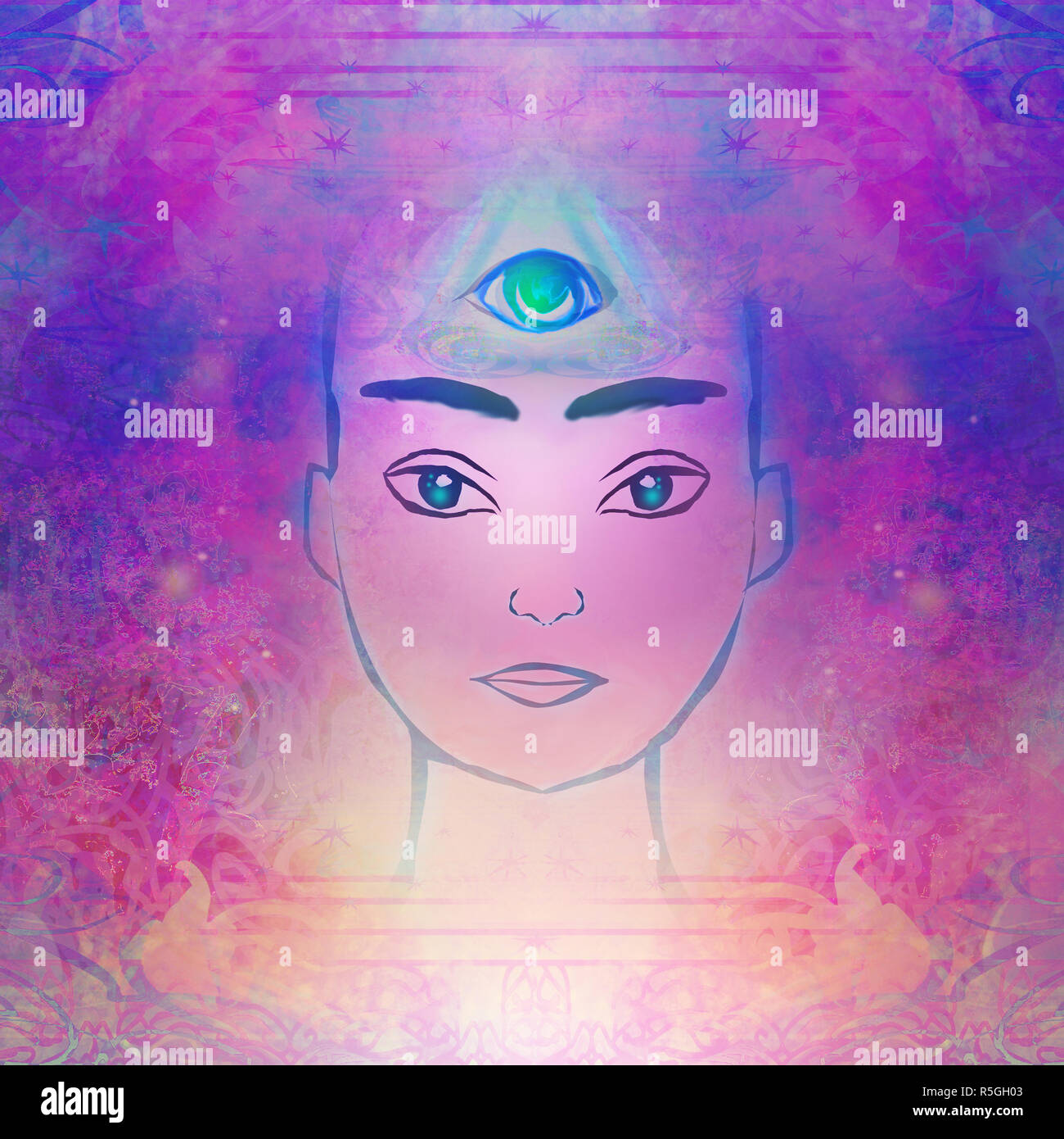 Man third eye psychic supernatural senses hi-res stock photography and ...