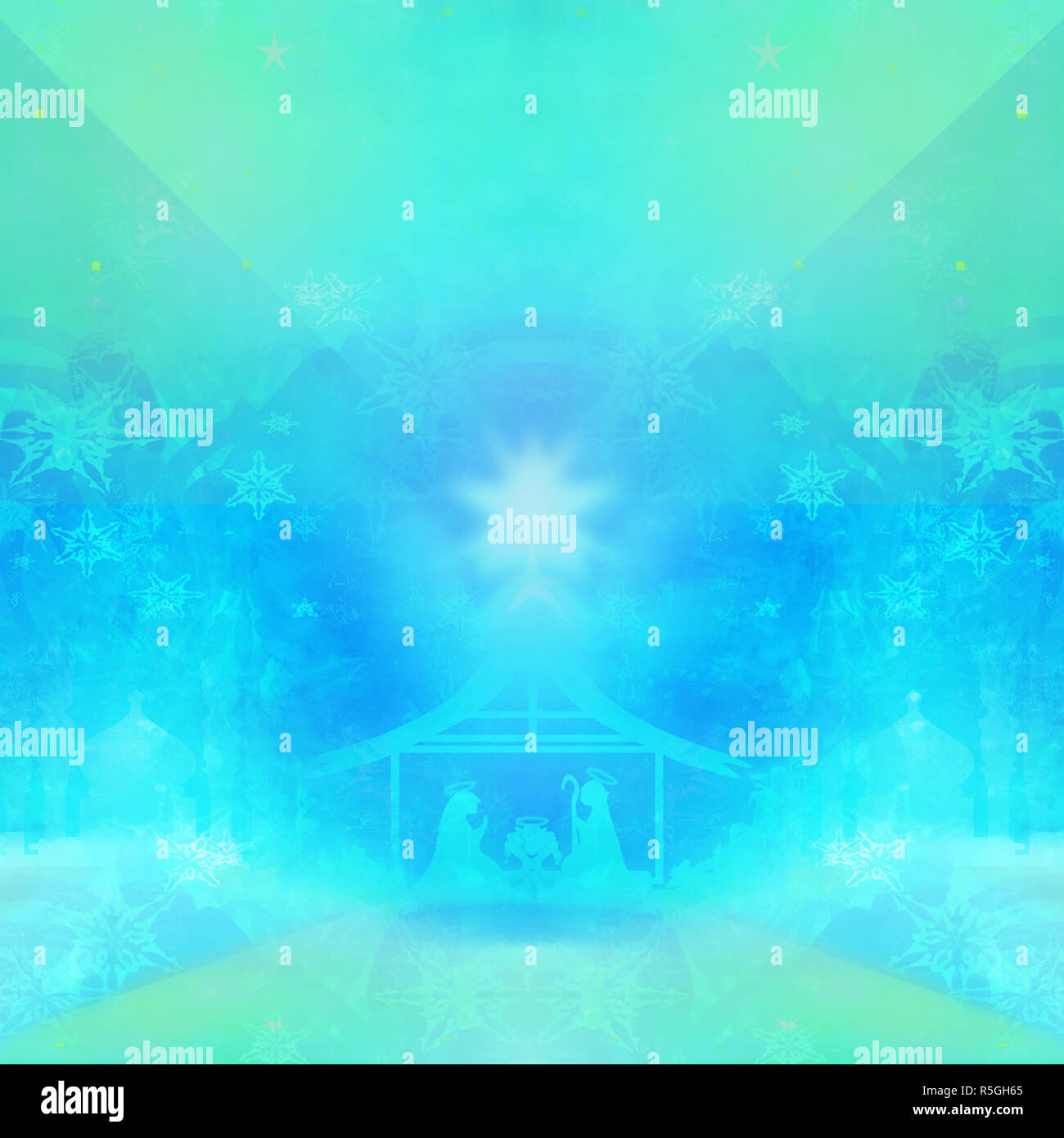 Birth of Jesus in Bethlehem - abstract card Stock Photo - Alamy