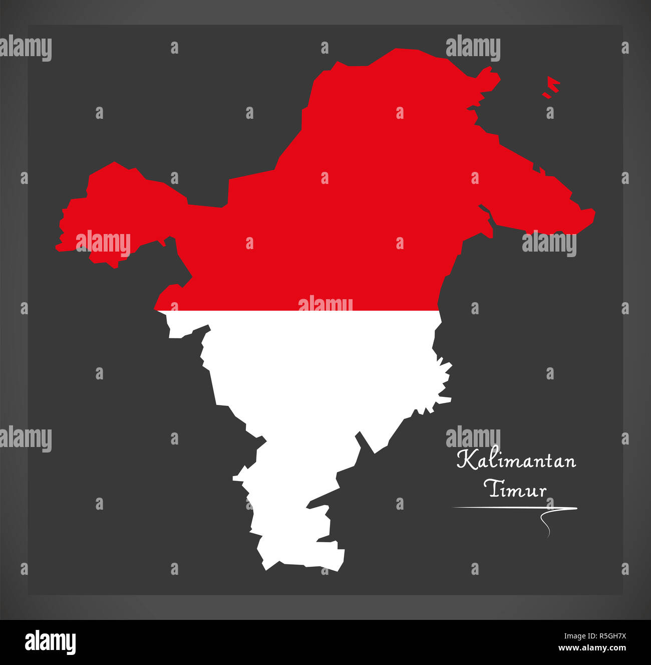 Kalimantan timur map hi-res stock photography and images - Alamy