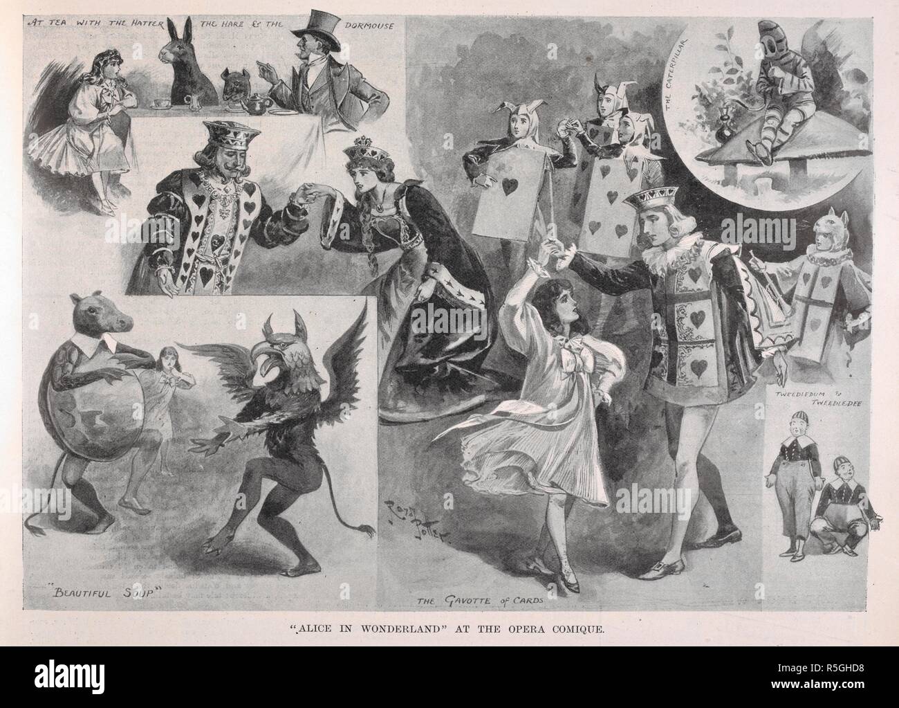 "Alice in Wonderland" at the opera comique. Scenes from the story ...