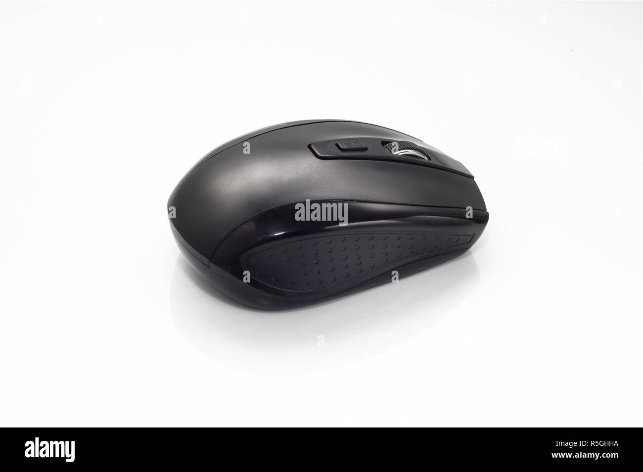 Black, wireless computer mouse isolated on white background Stock Photo ...