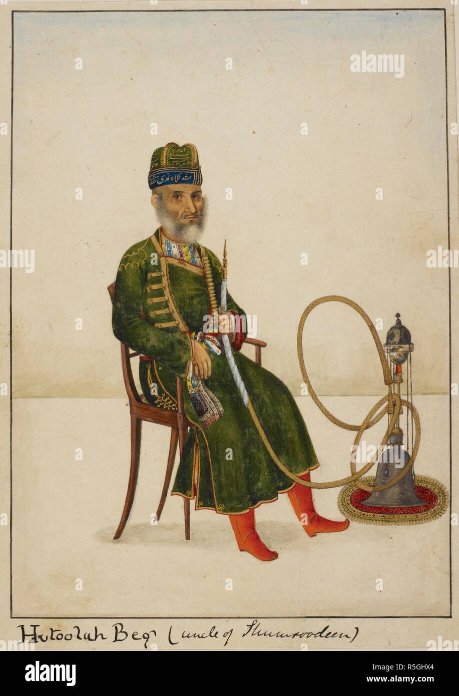 Portrait of Hayat-ullah Beg, uncle of Nawab Shams al-Din Khan of ...