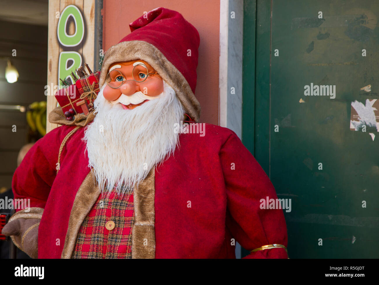 horizontal image with Christmas subject, of Santa Claus puppet on the ...