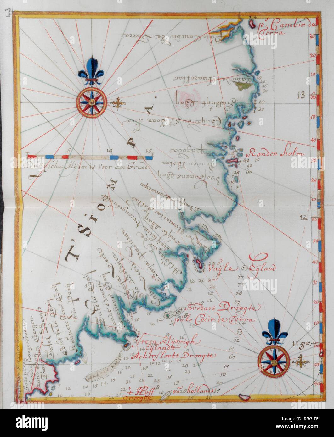 Dutch portolano coloured maps and views hi-res stock photography and ...