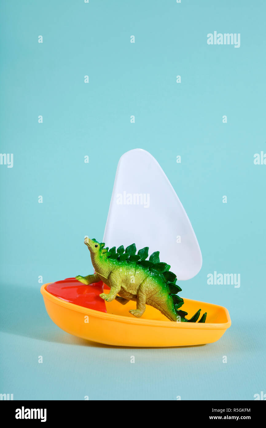 dinosaur on a boat Stock Photo - Alamy