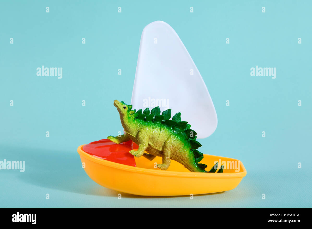 dinosaur on a boat Stock Photo - Alamy
