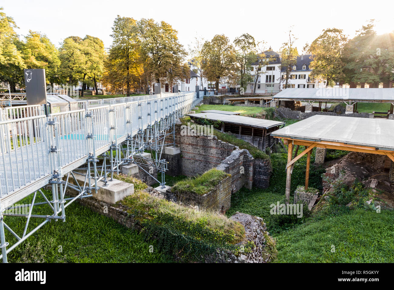Trier, Germany. The Barbara Baths (Barbarathermen), a large Roman bath ...