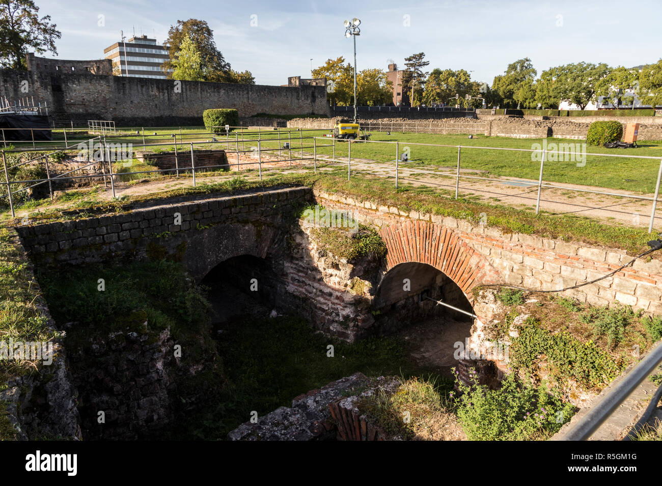 Trier, Germany. The Imperial Baths (Kaiserthermen), a large Roman bath ...
