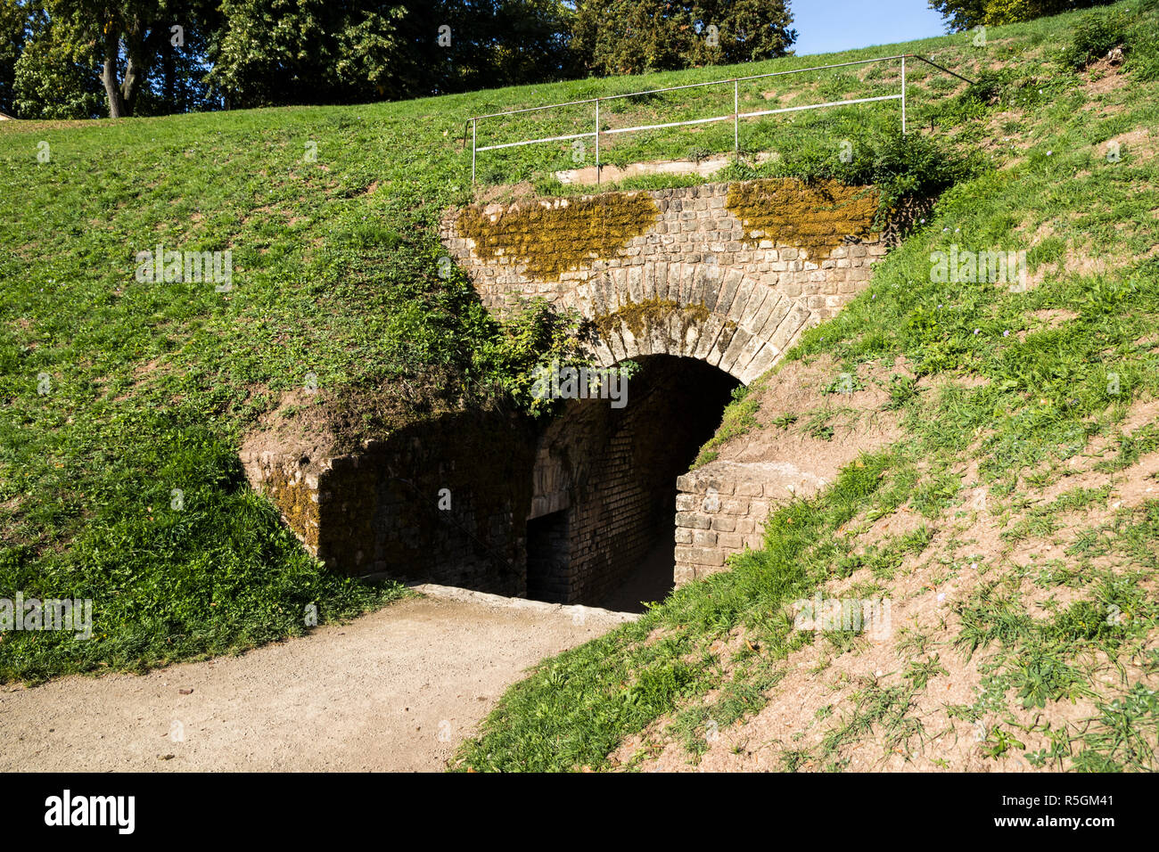 Trier, Germany. The Trier Amphitheater, a large Roman amphitheater from ...
