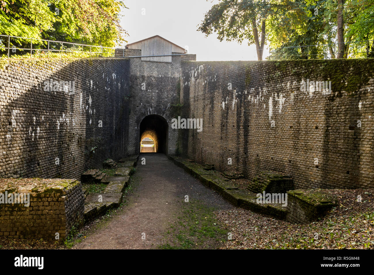 Trier, Germany. The Trier Amphitheater, a large Roman amphitheater from ...