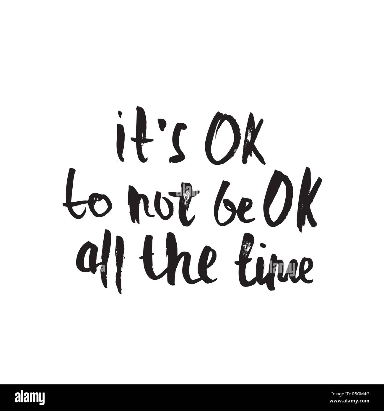 vector handwritten motivation quote. Ink black inscription isolated on ...