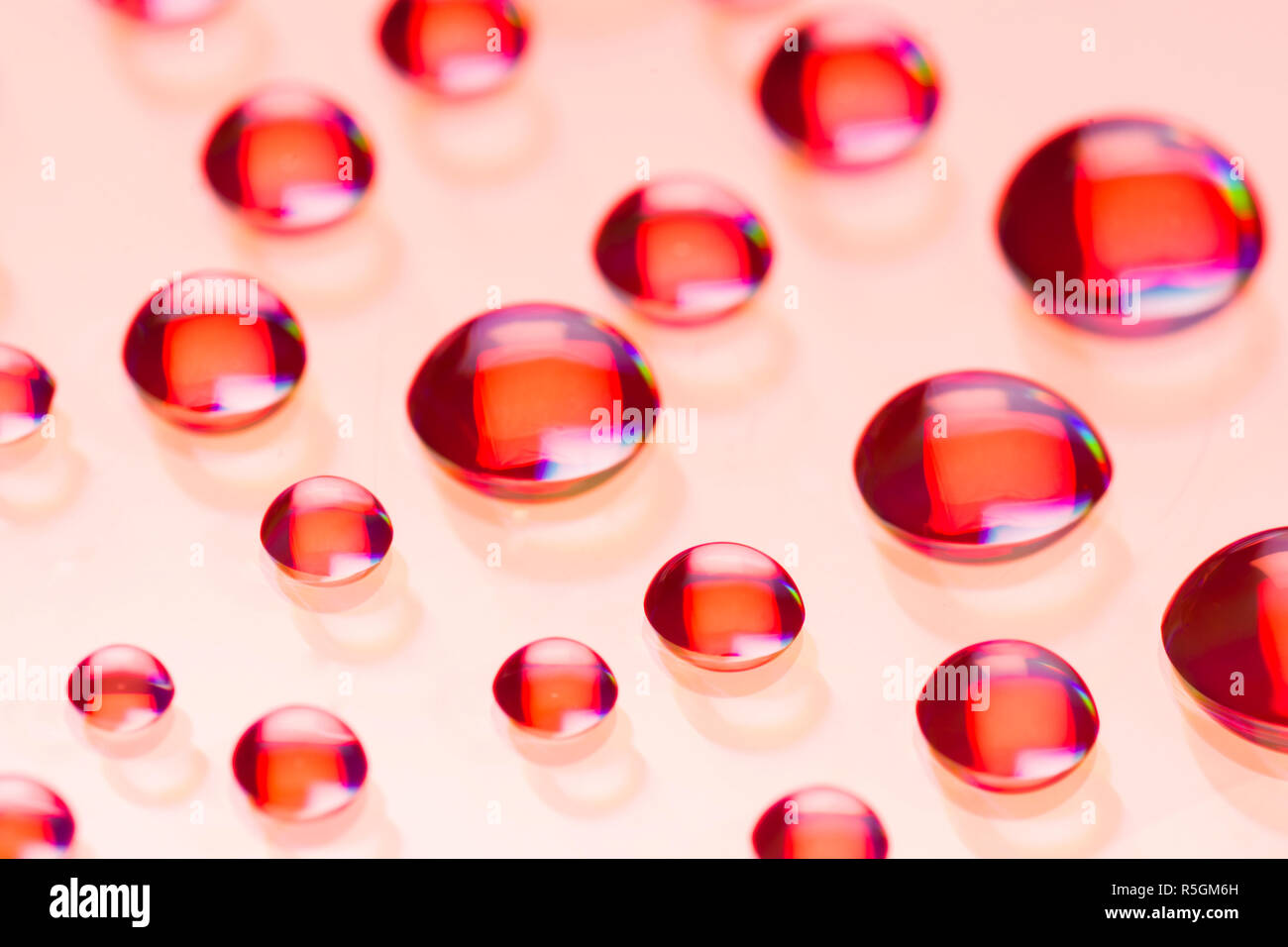 red water drops Stock Photo - Alamy