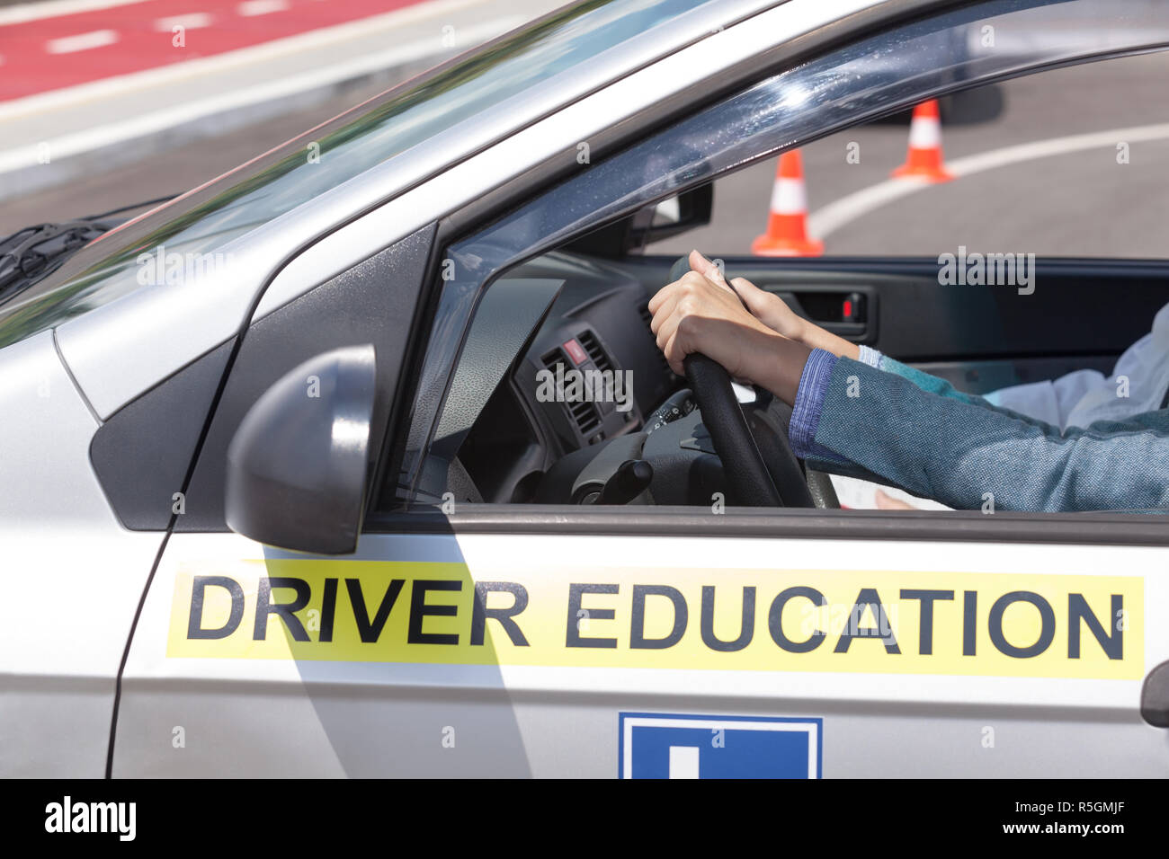 Learning to drive Stock Photo - Alamy