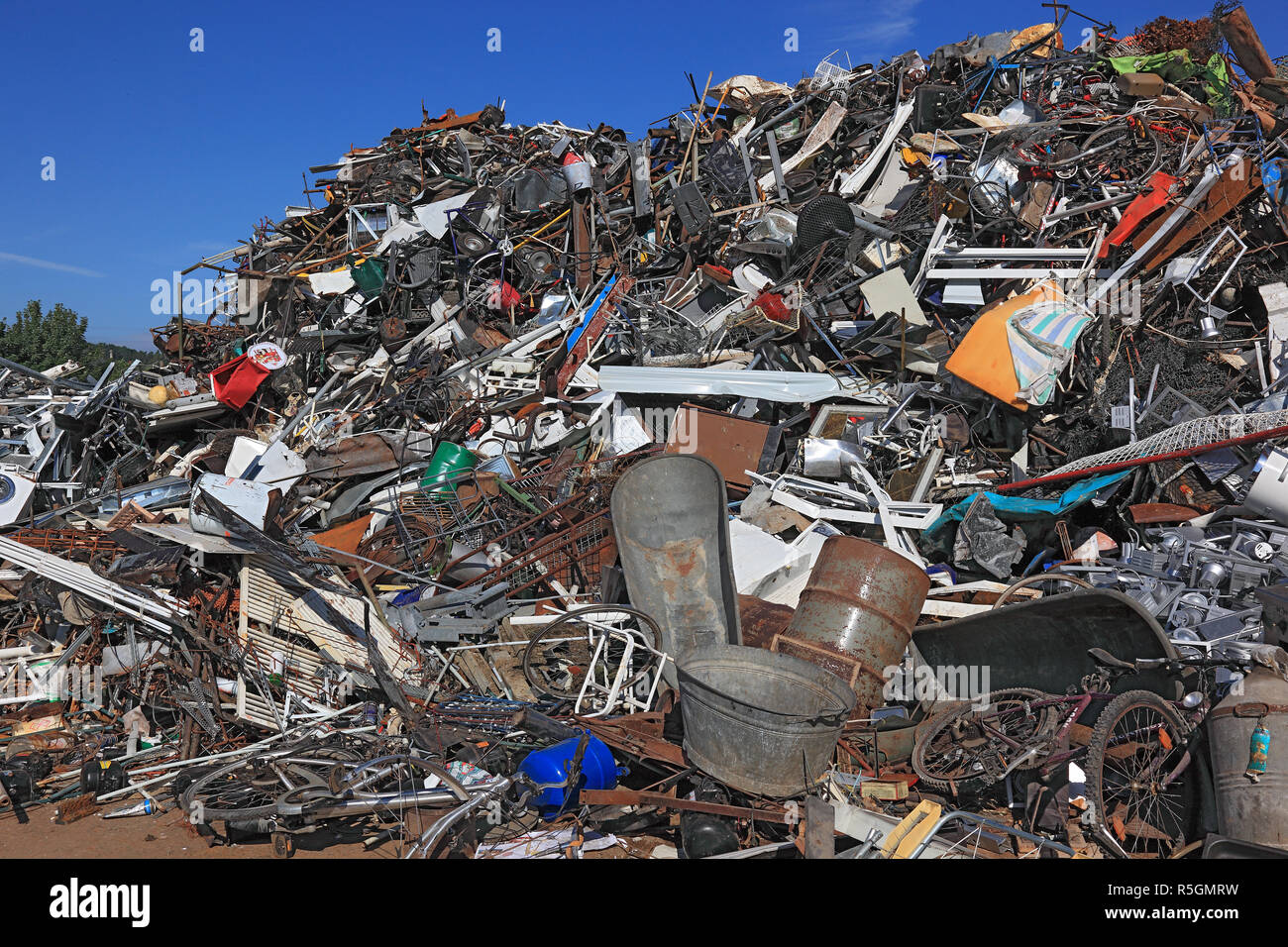 Scrap metal, metal waste in a recycling plant, Germany Stock Photo - Alamy