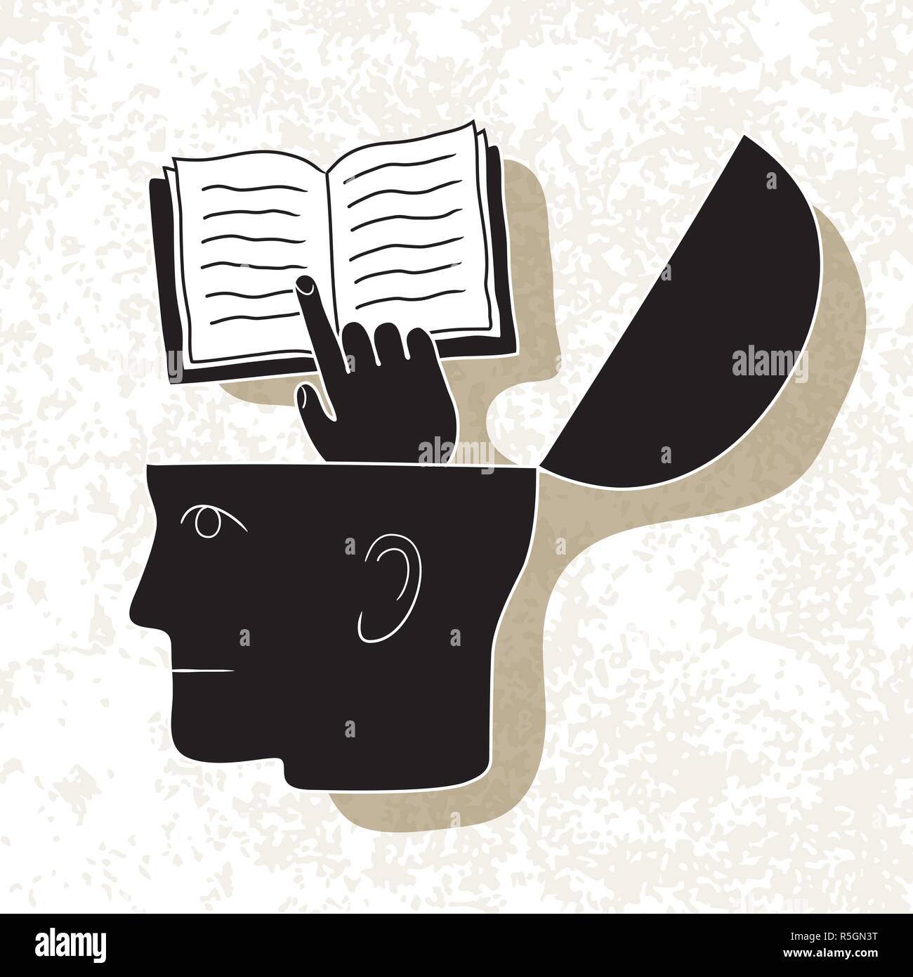 Symbolic drawing of head and knowledge with culture Stock Vector Image ...