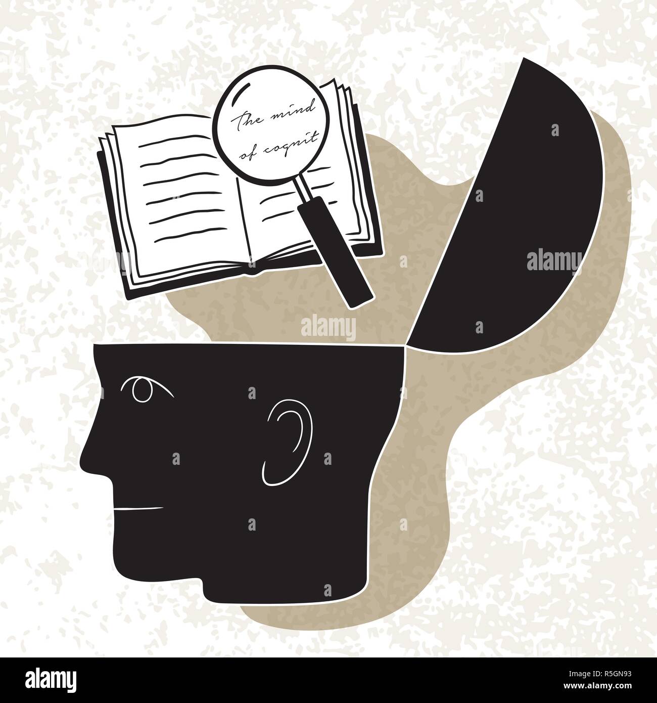 Symbolic drawing of head and knowledge with culture Stock Vector Image ...
