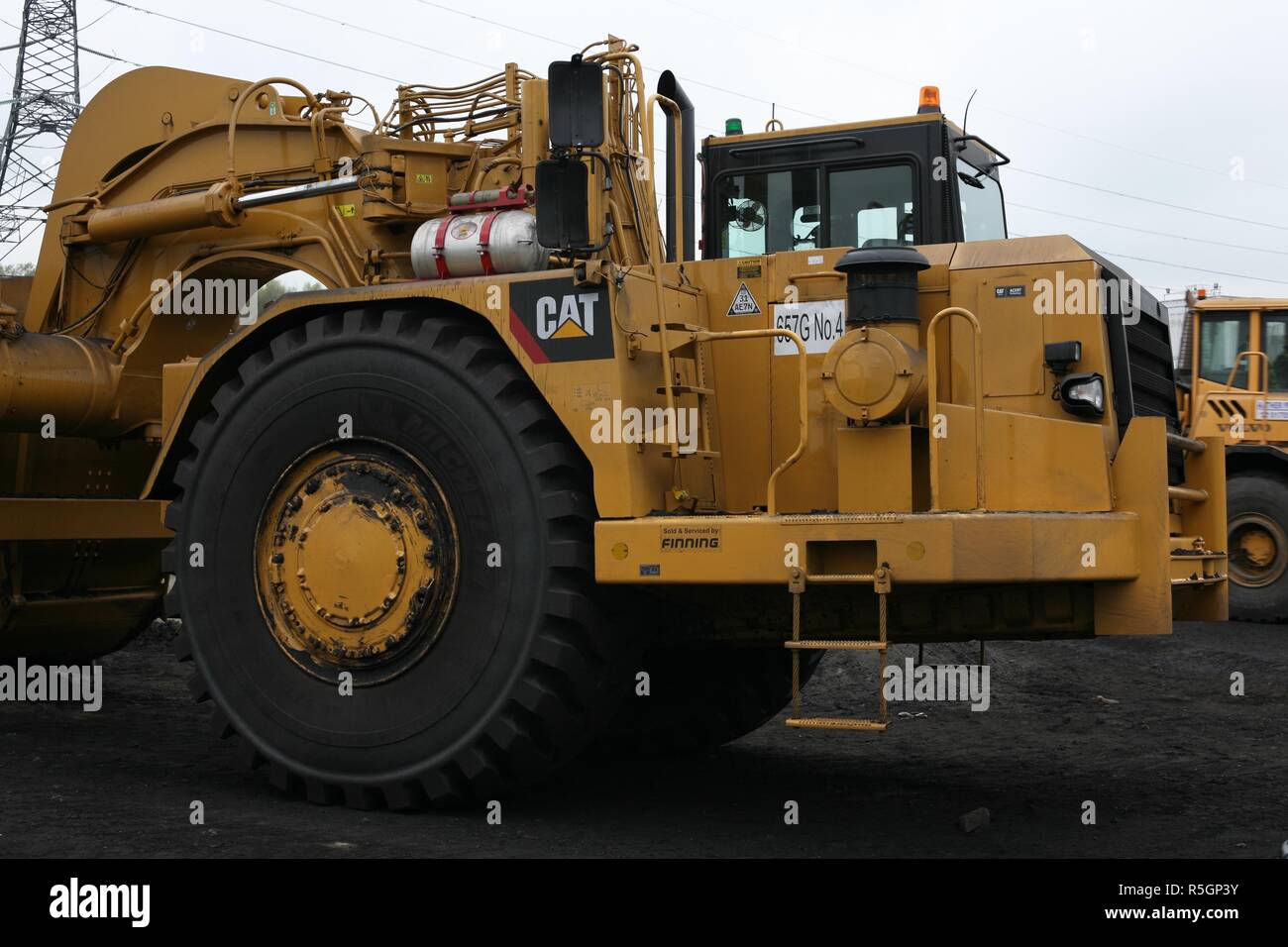 Caterpillar 657G Motor Scraper, Coal Scraper owned by Chepstow Plant Hire working at Drax coal ...