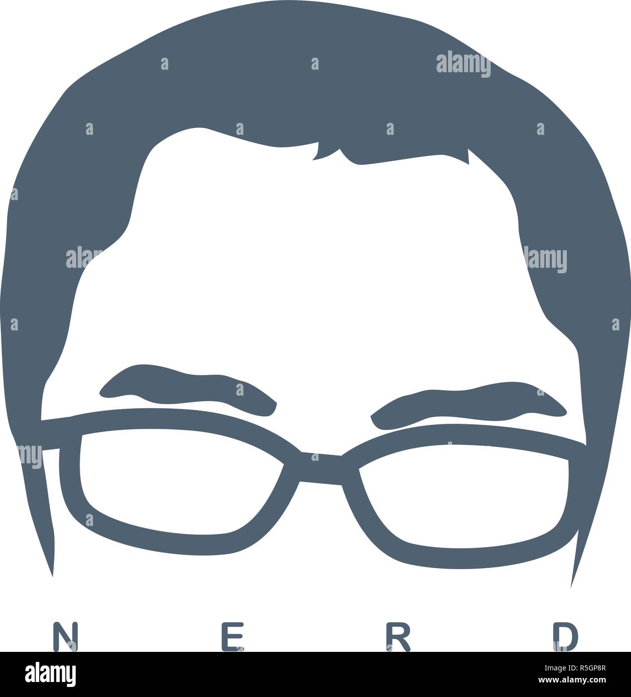nerd guy with glasses sign symbol vector Stock Vector Image & Art - Alamy